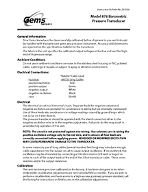 Pressure Transducers | Gems Sensors